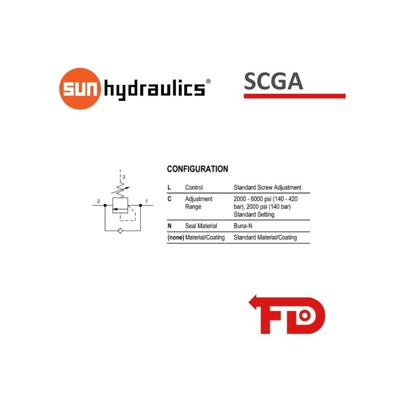 Sun Hydraulics SCGALCN - Sequence Valve - Flodraulic Germany