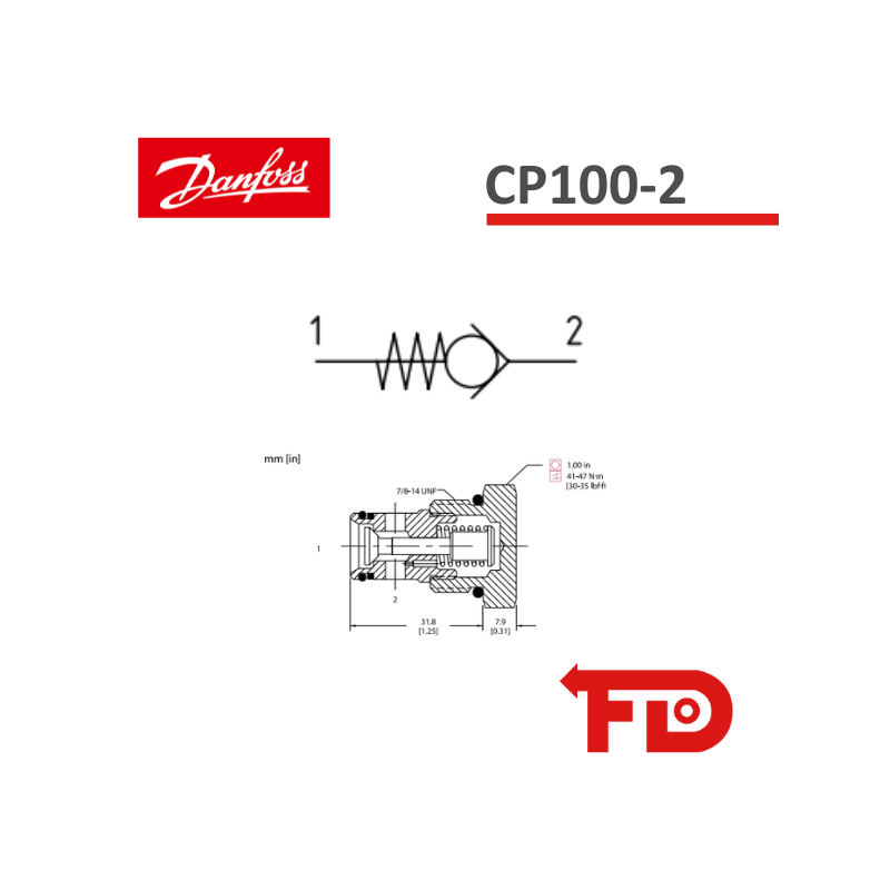 Danfoss 131265 - Check Valve CP100-2
